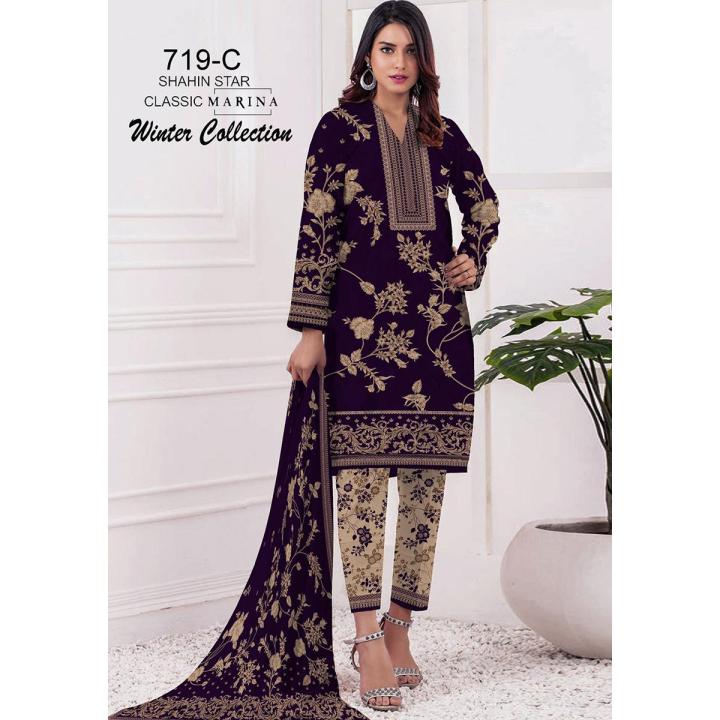 Shahin Classic Marina Premium Quality Winter Collection Un-Stitched 3 ...