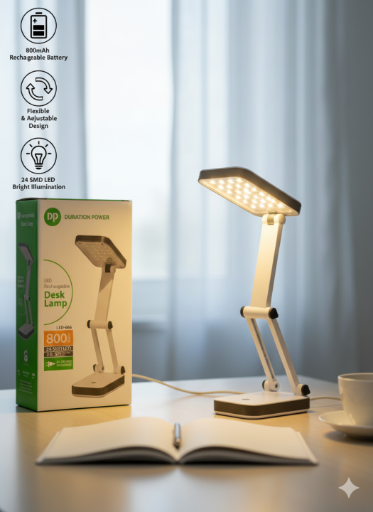 DP LED-666 Rechargeable Folding Desk Lamp with Adjustable Neck – Eye ...