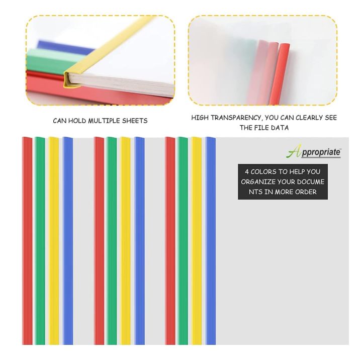 Pack Of 10 - Plastic Stick Files Transparent CV File (Stick File) with ...
