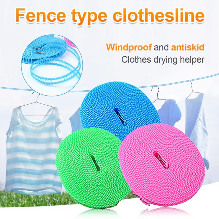5 Meter Portable Clotheslines Washing Line Clothes Rope for Outdoor ...