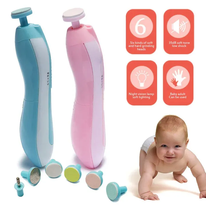 Electric Baby Nail Trimmer with LED Light | Safe & Quiet Adjustable ...