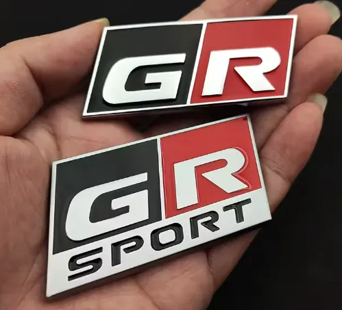 GR / GR Sport Logo (Jelly / Plastic / Metal ) Red and Black - 1 Piece ...