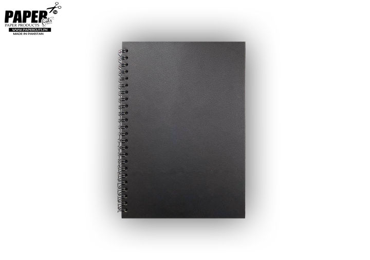 Black Scrap Book Hard Cover Spiral - Full Black Pages A5 Size - By ...