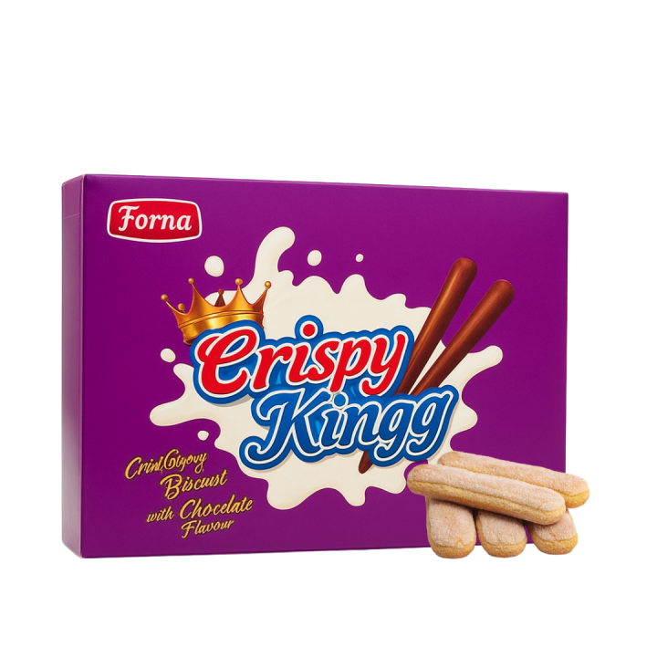 DForno Crispy King – 40 Pcs Box | Crunchy Finger Biscuits with Rich ...