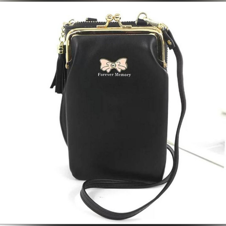 Stylish Mini Phone Purse Double Layer Cross Body Bag for Women - Pu ...