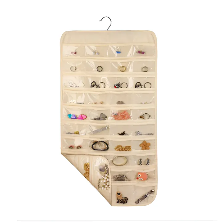 80-Pocket Hanging Jewelry Organizer – Double-Sided Storage Solution ...