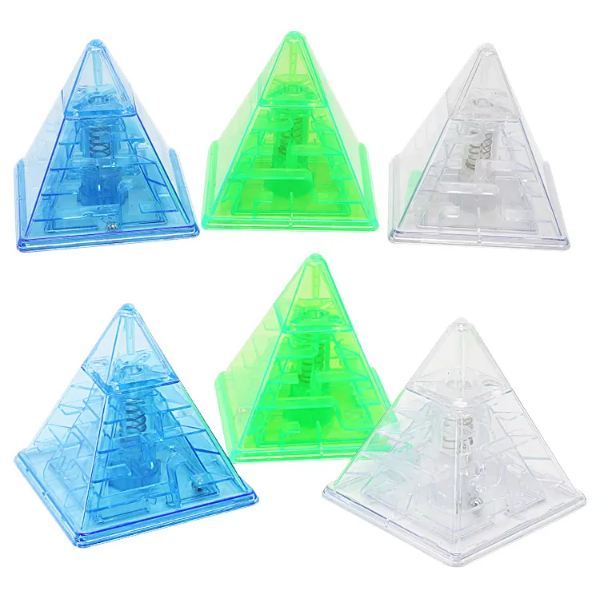 Brave Pyramid 3D Maze Puzzle Game Toy Transparent For Kids Intelligent ...