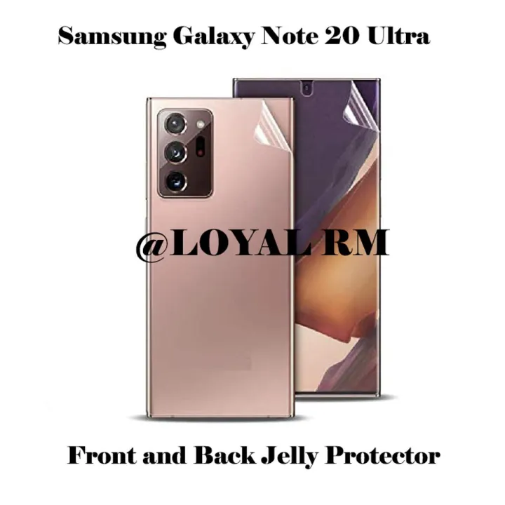 Samsung Galaxy Note 20 ULTRA Front and Back Hydrogel film Jelly ...