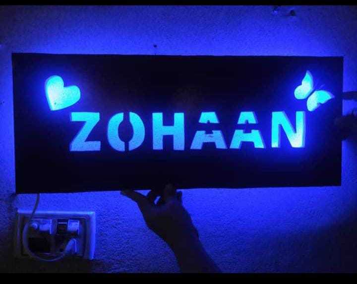 "Custom Wooden LED Name Plate with Backlight | Personalized Name Light ...