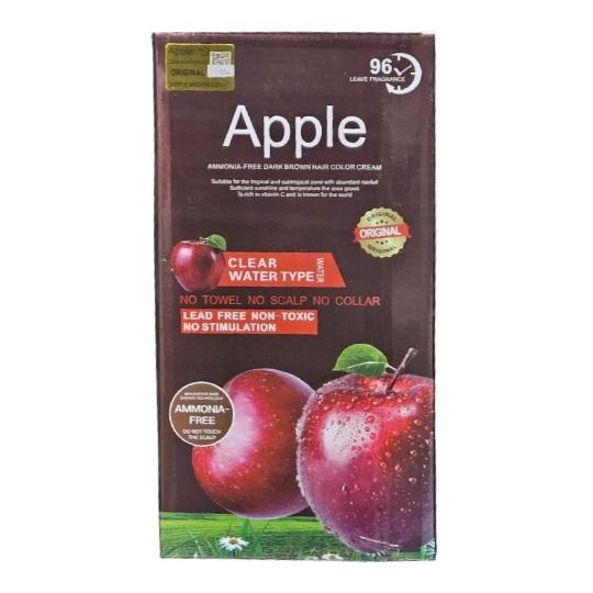 Apple Hair Color Dubai Original 96 Dark Brown Ammonnia Free | Daraz.pk