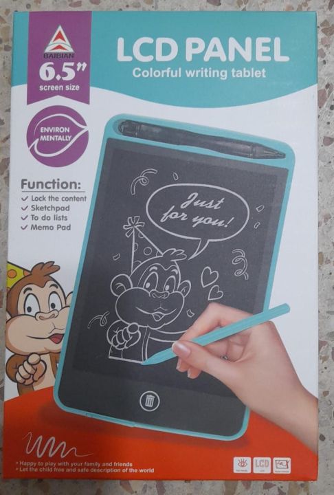 LCD Panel Colorful Writing Tablet 6.5 Inch Screen Sketchpad Memo Pad To ...