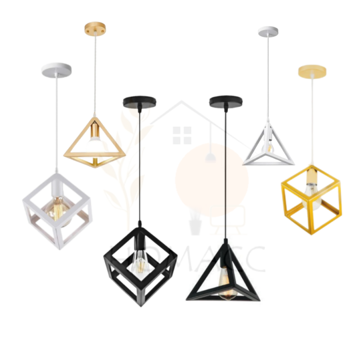 Square Cube Hanging Lamp | Triangle Shape Hanging Lamp | Ceiling Light ...