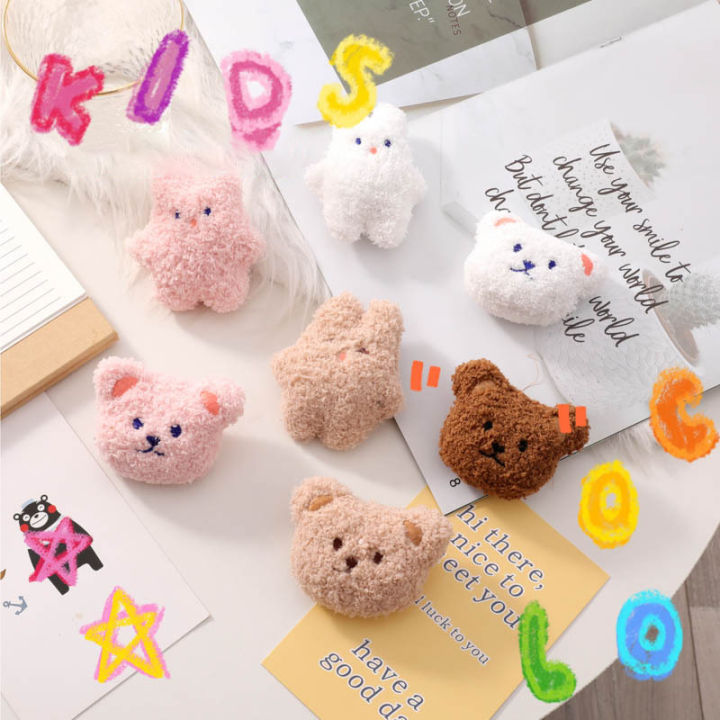 Cute Soft Cute Bear Pin Cartoon Plush Sweet Student Girl Children ...