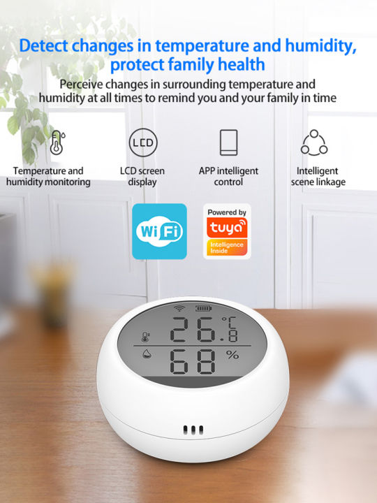 【ready stock】 Tuya WIFI Zigbee Temperature and Humidity Sensor Controller Meter Indoor ...