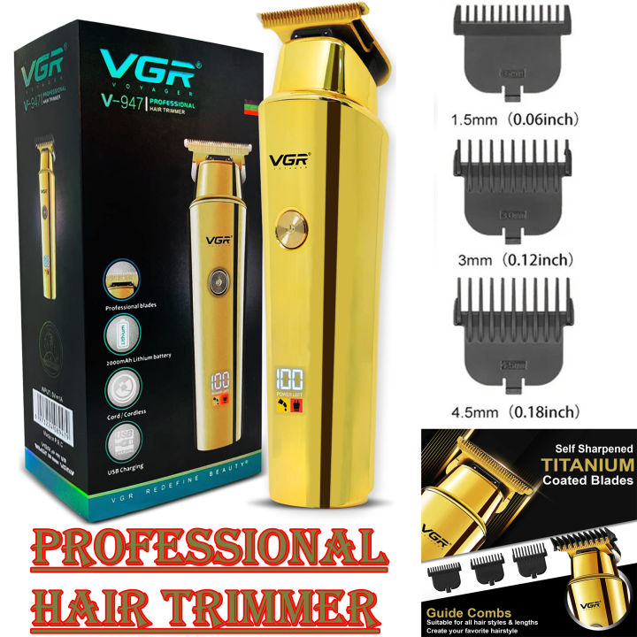 High Quality VGR V-947 Professional Electric Hair Clipper - Rechargeable Cordless Beard & Hair ...