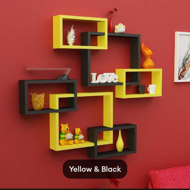 Wall mounted shelf Box intersecting shelves Wall decoration shelves 6 ...