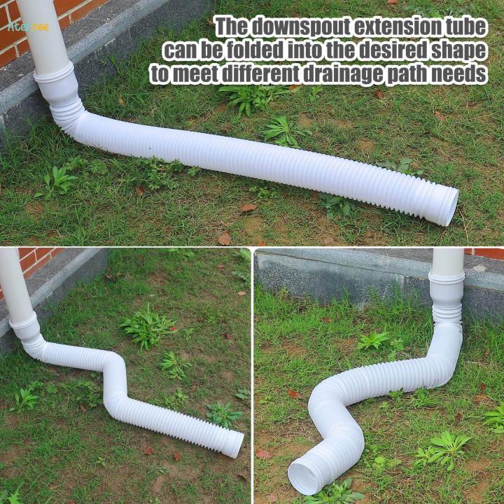Rain Gutter Downspout Extension Down Spout Drain Diverter 47-150cm ...