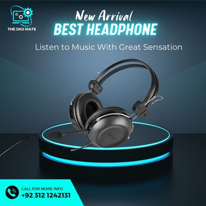 A4Tech HU 35 USB Headphone With Mic | Daraz.pk