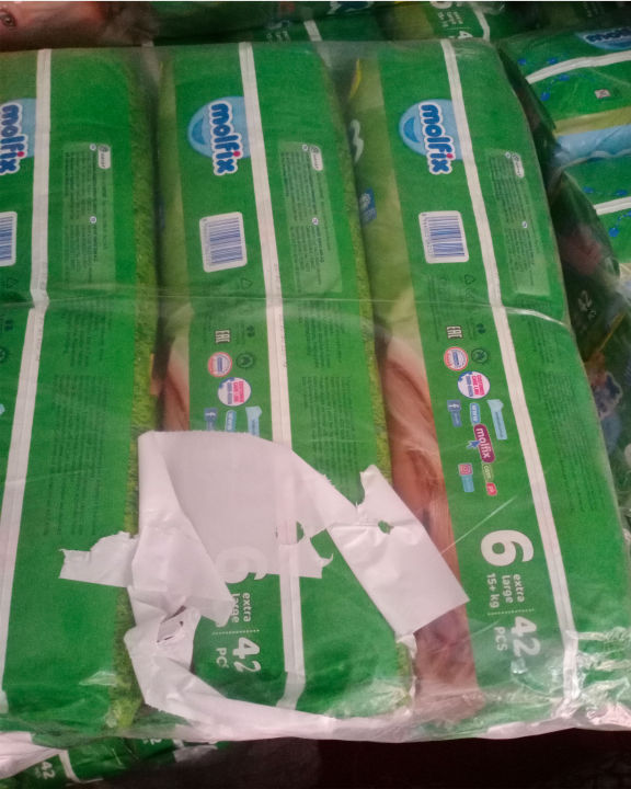 Pack of 3 Molfix diapers, baby diapers jumbo economy pack size 6 extra ...