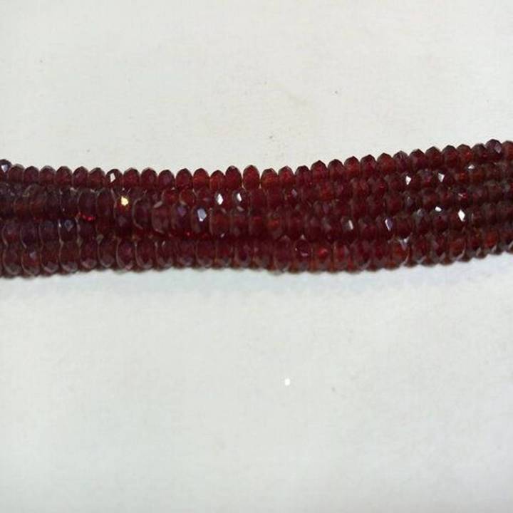 Maroon colour crystal stone size is 4mm shape is round tyre cut for ...