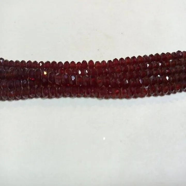 Maroon colour crystal stone size is 4mm shape is round tyre cut for ...