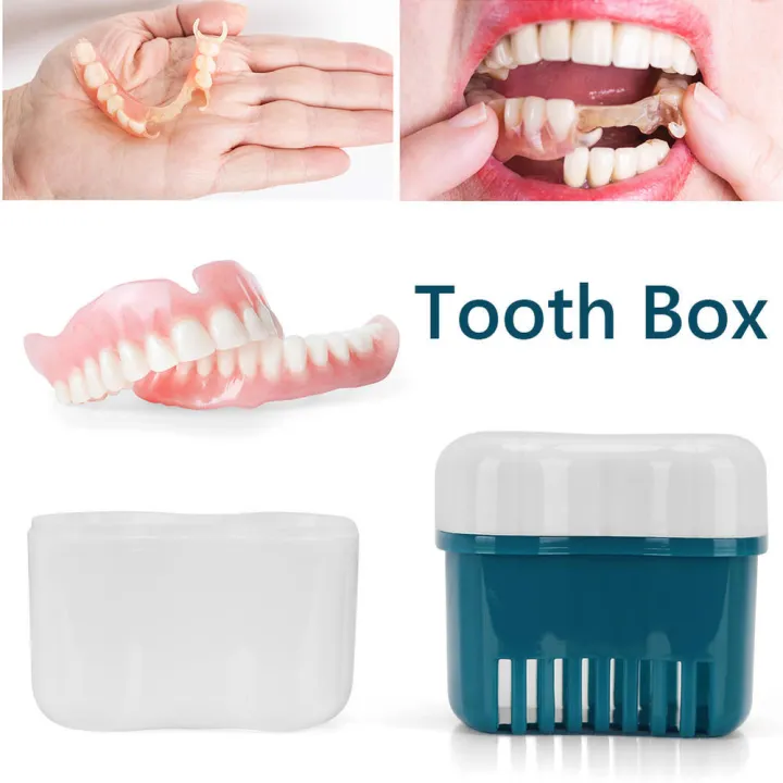 Denture Box Non-toxic Compact Portable Mouth Guard Container Hygienic ...