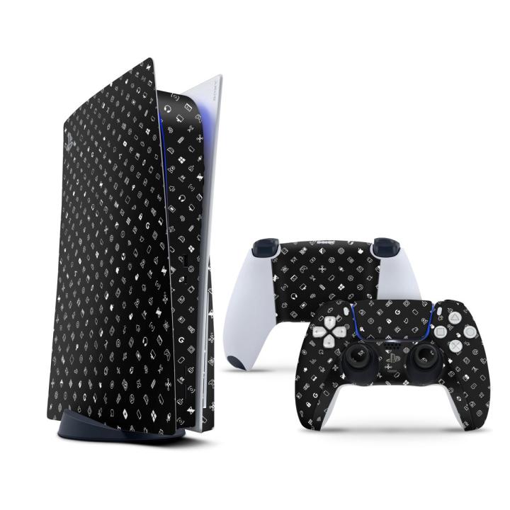 Ps5 Disk Edition Icons Black Skin/Wrap Included Controller Skin ( Its ...
