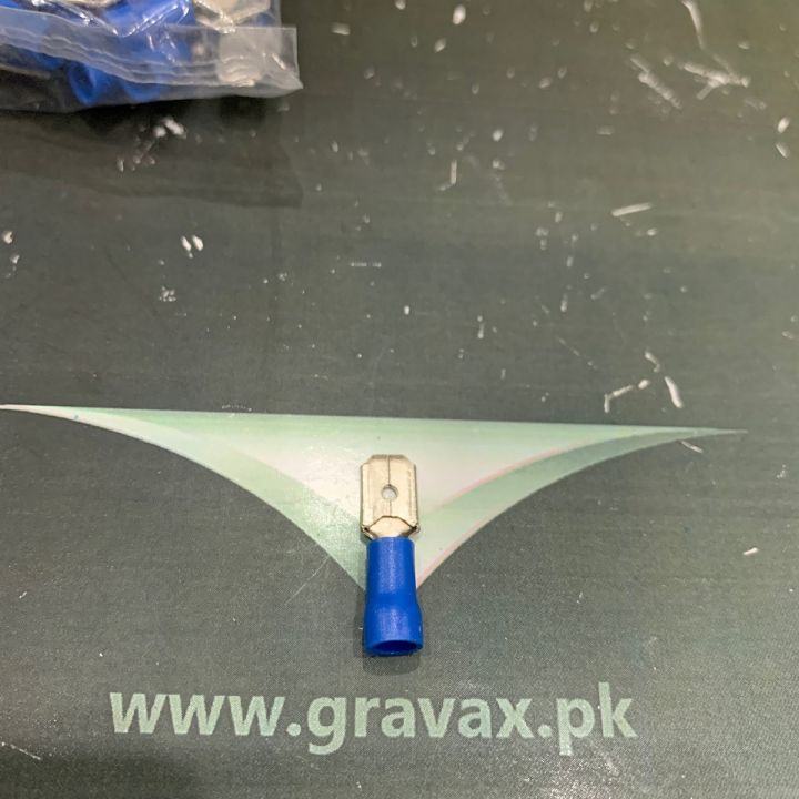 Pack of 100 2.5mm Blue PUSH ON MALE TERMINAL CABLE LUGS | Daraz.pk