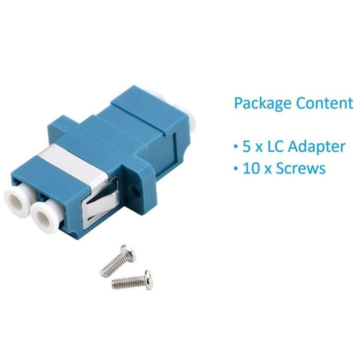 Lc Fiber Optic Adapter - Lc To Lc Duplex Singlemode Coupler - 5 Pack ...