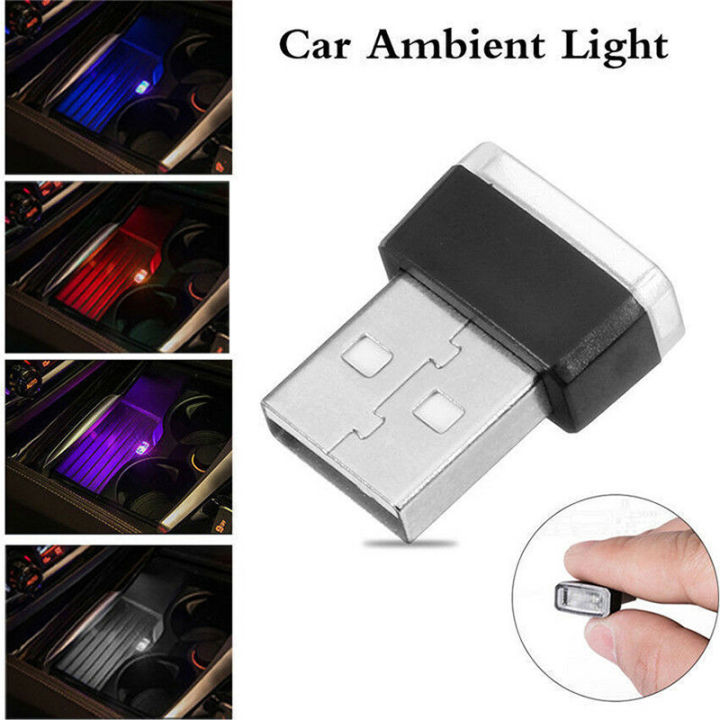 USB LED Mini Car Interior Light Strip Neon Atmosphere Tube Neon Lamp ...