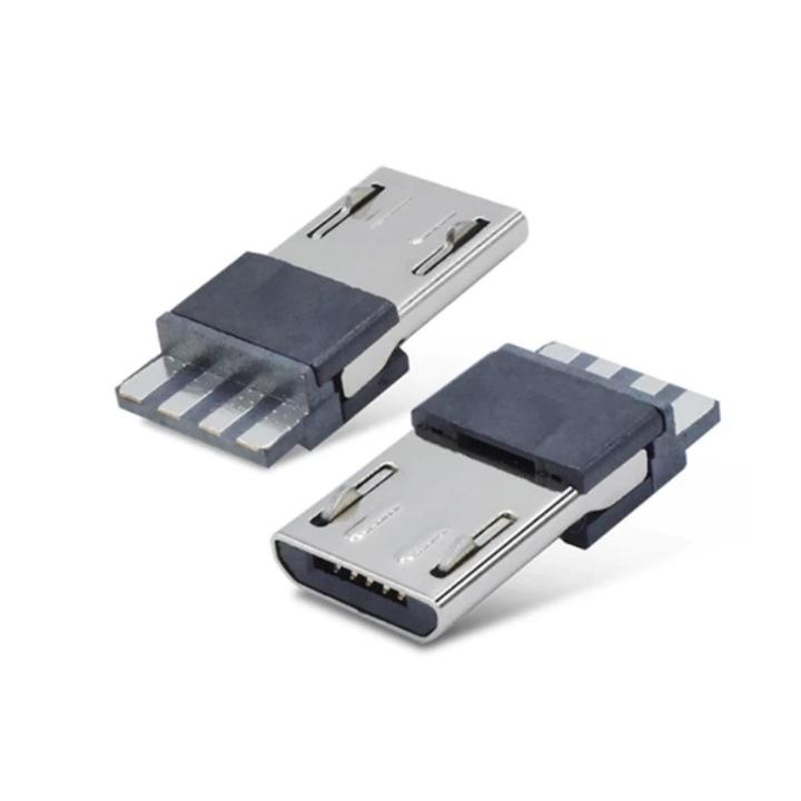 2pcs/5 Pin Micro USB Jack USB Plug Male Connector Port Jack Tail ...