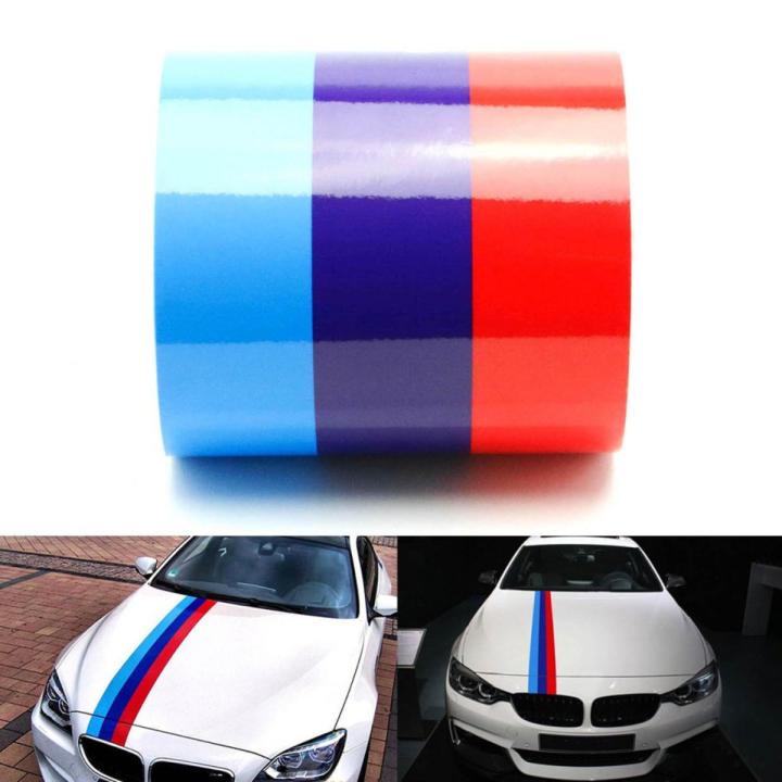 motors 1.5M X15cm BMW M color stripes Rally side hood Racing Motorsport ...