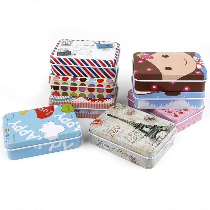 Small Storage Boxes Mini Cute Kawaii Cartoon Tin Metal Box Case Home ...