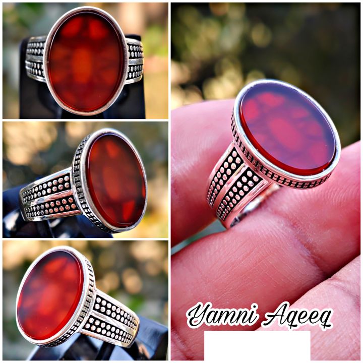 100 % original Yamni Aqeeq Turkish Ring | Daraz.pk
