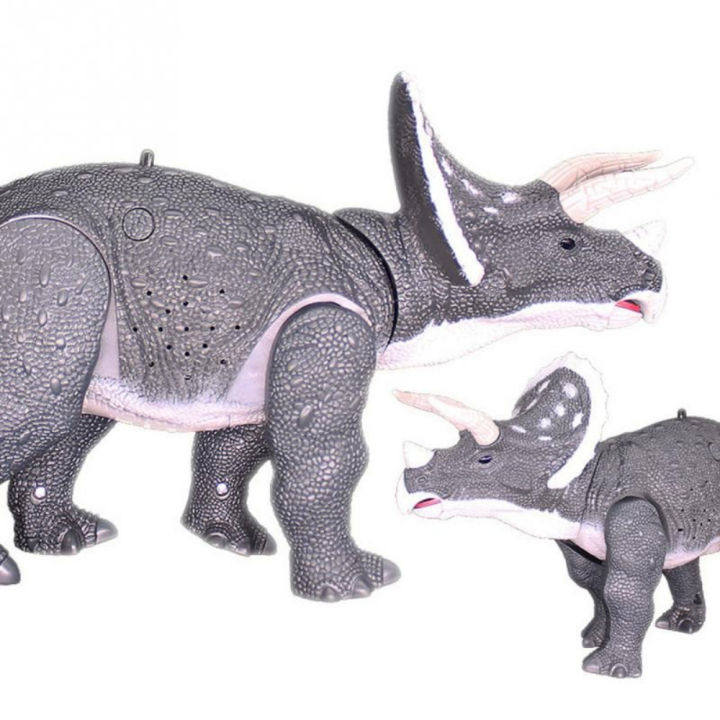 Oversized Hand-Operated Remote Control Triceratops RC Walking With ...