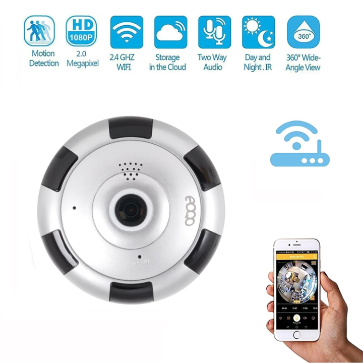 IP Wireless Panoramic Fish Camera V380 | Daraz.pk