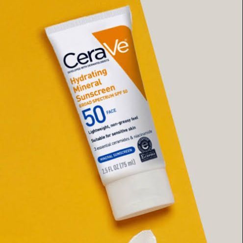 CeraVe Hydrating Mineral Sunscreen SPF 50 -75 ML - CeraVe Hydrating ...
