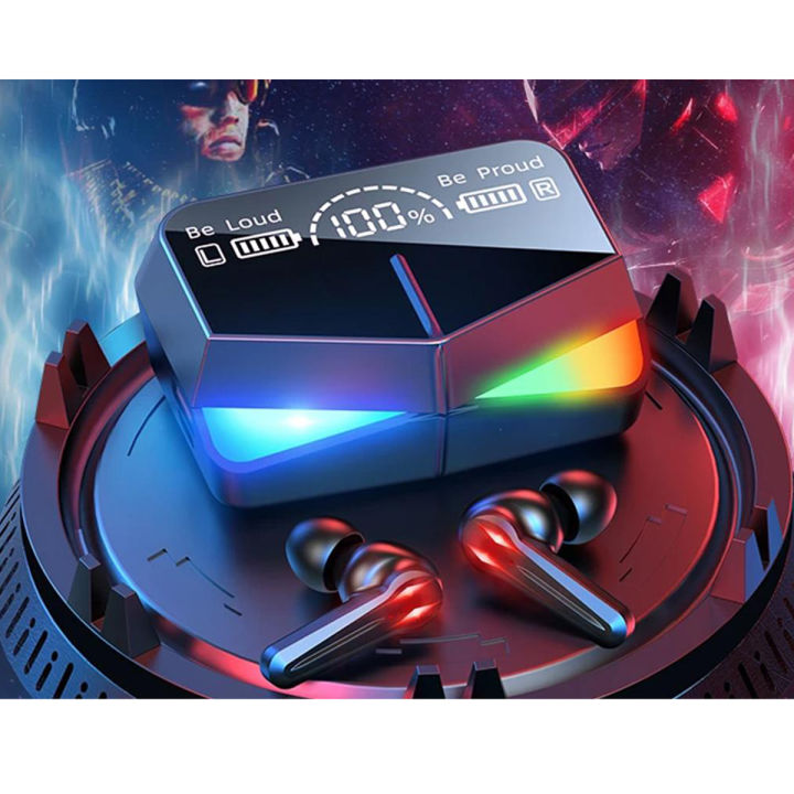 M28 TWS Gaming Wireless Earbuds Type-c LED Display Stereo Low Latency ...