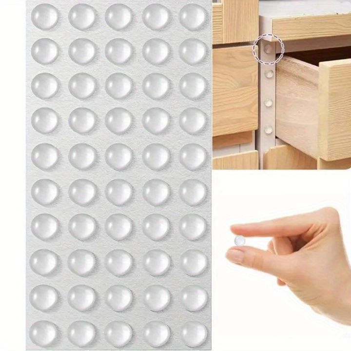 100Pcs Self Adhesive Door Stopper Rubber Damper Buffer Cabinet Bumpers ...