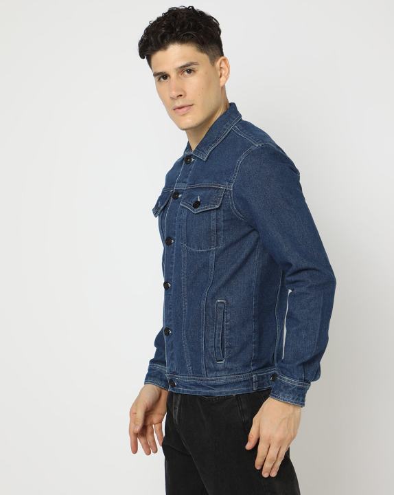 Denim Jacket with Flap Pockets BY H&B FASHIONS | Daraz.pk