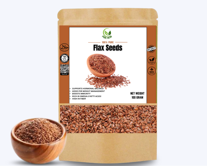 Flax Seeds (Alsi Seeds) 100 Gram | Organic Alsi k Beej | Natural ...
