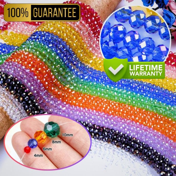 4mm Crystal Rondelle Beads – 60+ Glass Beads for Jewelry Making | 20 ...