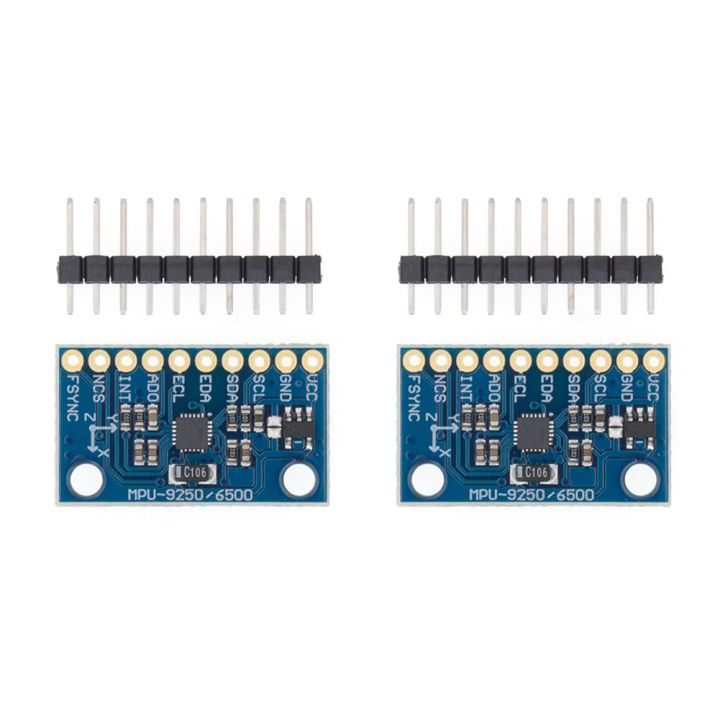 2x Mpu 9250 9250 9 Axis Sensor Module I2c Spi Communications Thriaxis Gyroscope Triaxial