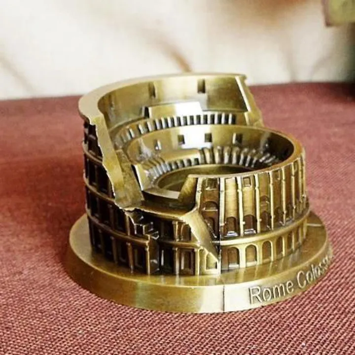 Rome Colosseum Model Vintage Metal Miniature Retro Ancient Architecture ...
