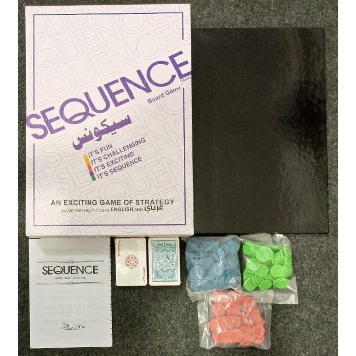 Sequence Board Strategy Game XL 28 Inches Size Hard Laminated Board with Plastic Cards | Daraz.pk