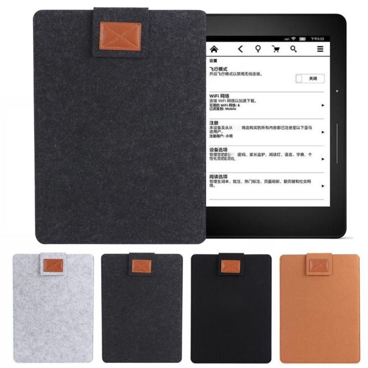 Portable Felt e-Reader Sleeve 6 6.8 7 10 11 inch Colorful Carrying Case ...
