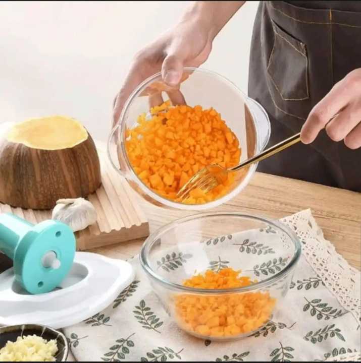 2000 mL Manual Pump Chopper Portable Handheld Food Processor Pump ...