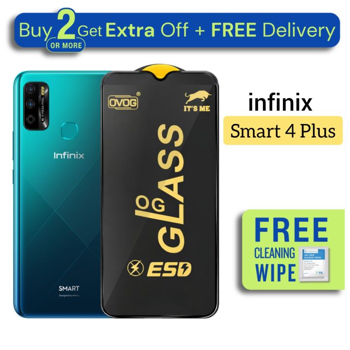 1-5 Pcs - infinix Smart 4 Plus - OG Gorilla Glass Screen Protector ...