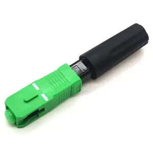 10pcs Green Ftth Embedded Quick Connector SC/APC Covered Wire Fiber ...