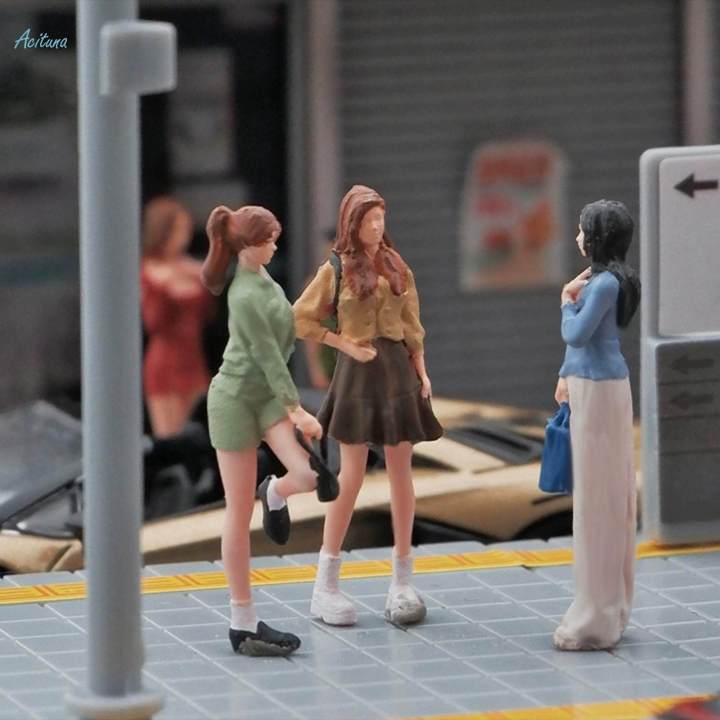 1/64 Scale Miniature Girl Figure for Miniature Scene Layouts Diorama ...
